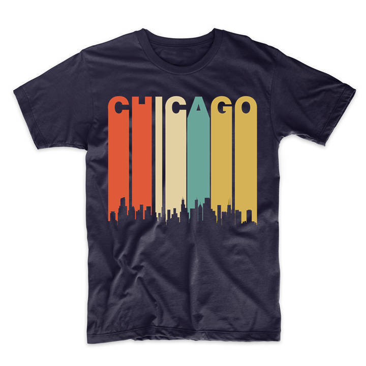 Mens Chicago Shirt - Vintage Retro 1970's Style Chicago Illinois ...