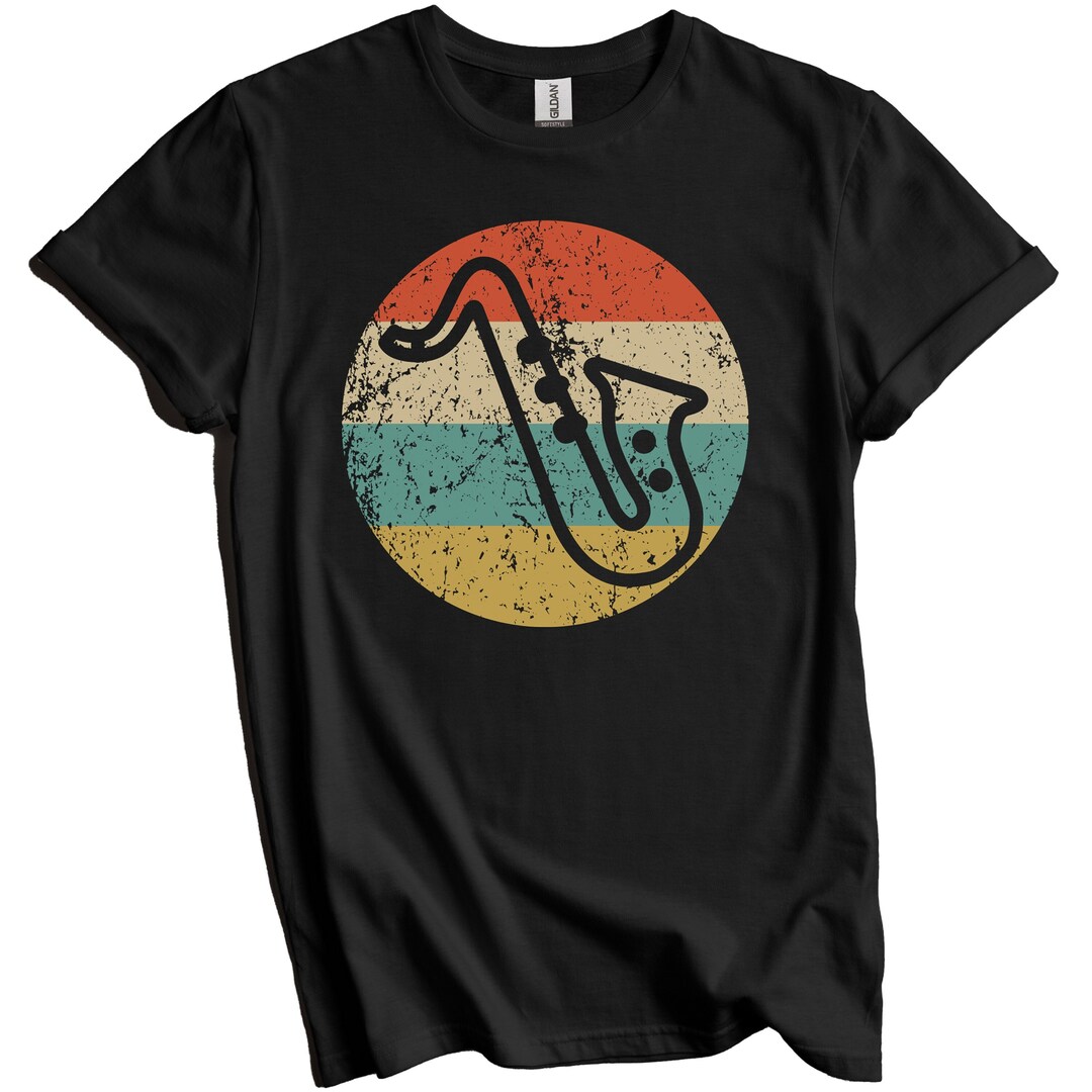 Saxophone Shirt - Sax Player Gift - Retro Jazz Music T-shirt ...