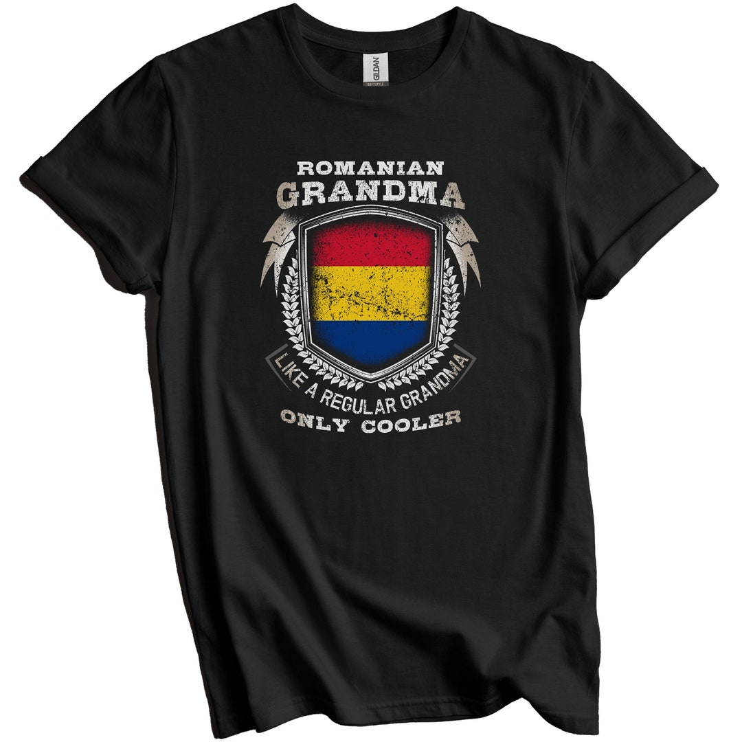 Romanian Grandma Shirt - Funny Romania Gift for Grandma - Romanian Flag ...