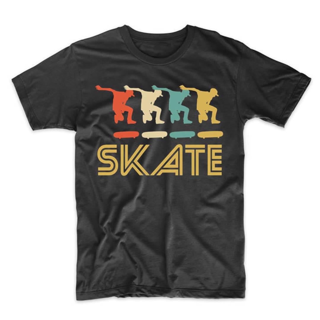 Men's Skateboarding Shirt - Skater Retro Pop Art Skate Graphic T-shirt ...