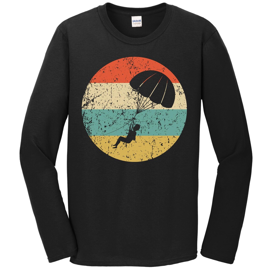 Parasailing Shirt - Vintage Retro Parasailer Long Sleeve T-shirt ...