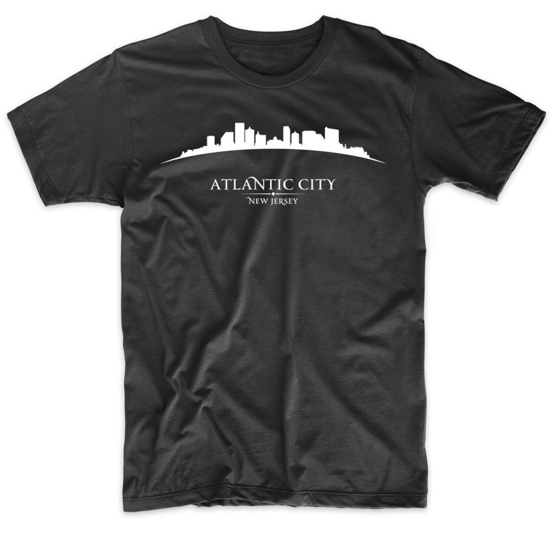 Atlantic City New Jersey Cityscape Downtown Skyline T-shirt - Men's ...