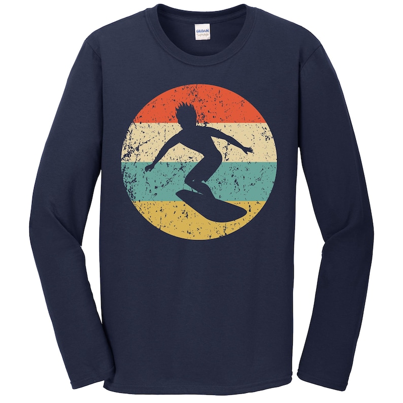 Surfing Shirt Vintage Retro Surfer Long Sleeve T-shirt - Etsy