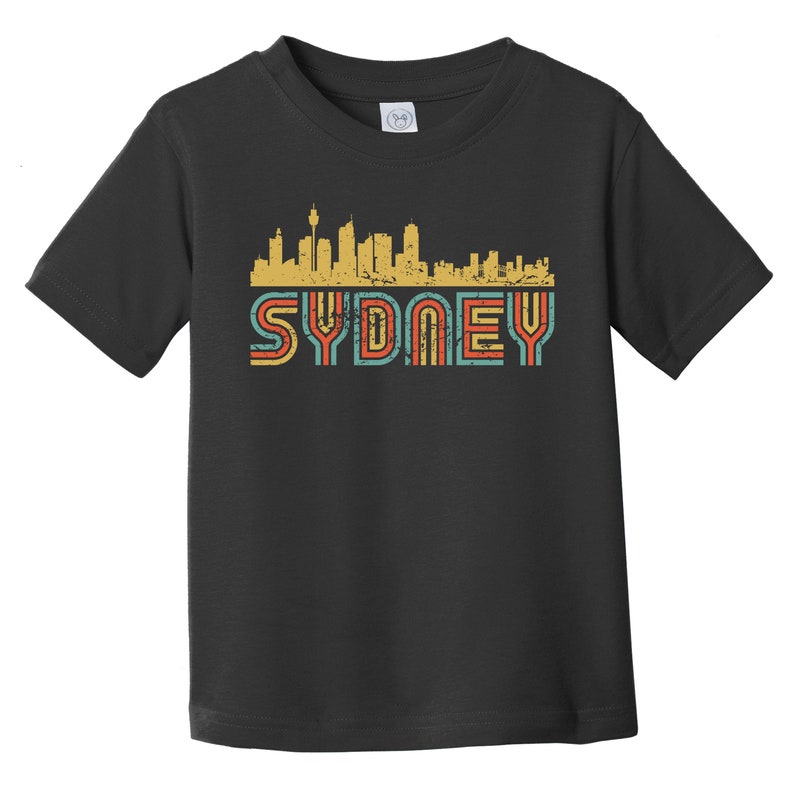 Sydney Toddler Shirt Retro Style Sydney Australia Skyline - Etsy
