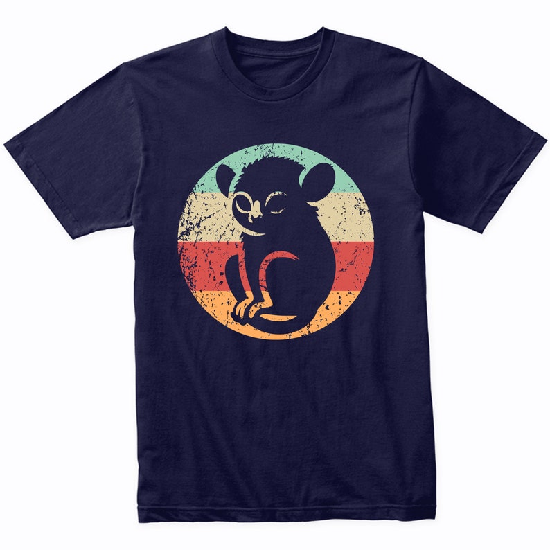 Retro Tarsier Shirt - Men's Cute Animal Monkey T-shirt - Gift for ...