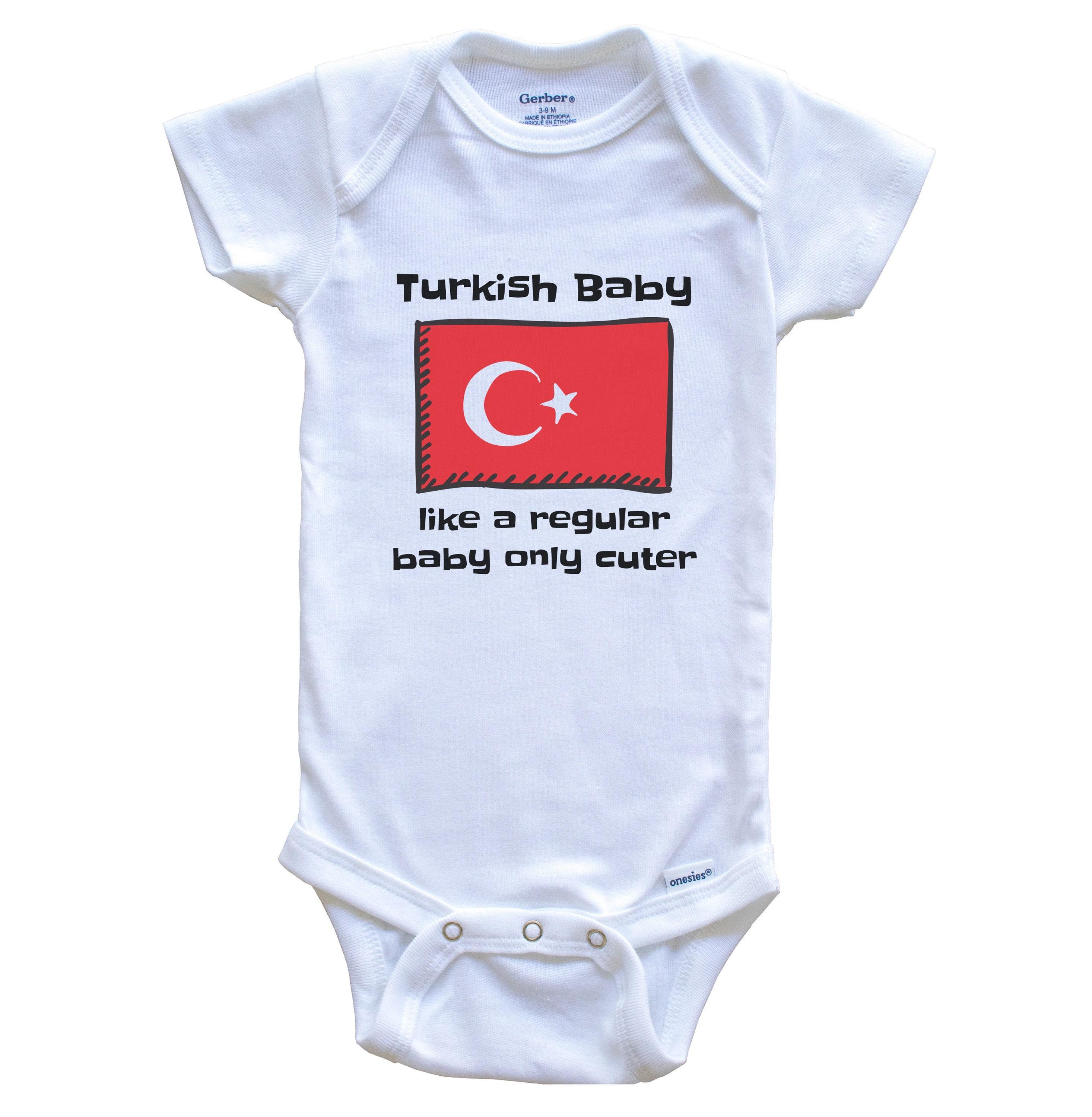 Turkish Baby Like A Regular Baby Only Cuter Funny Turkey Flag Baby ...