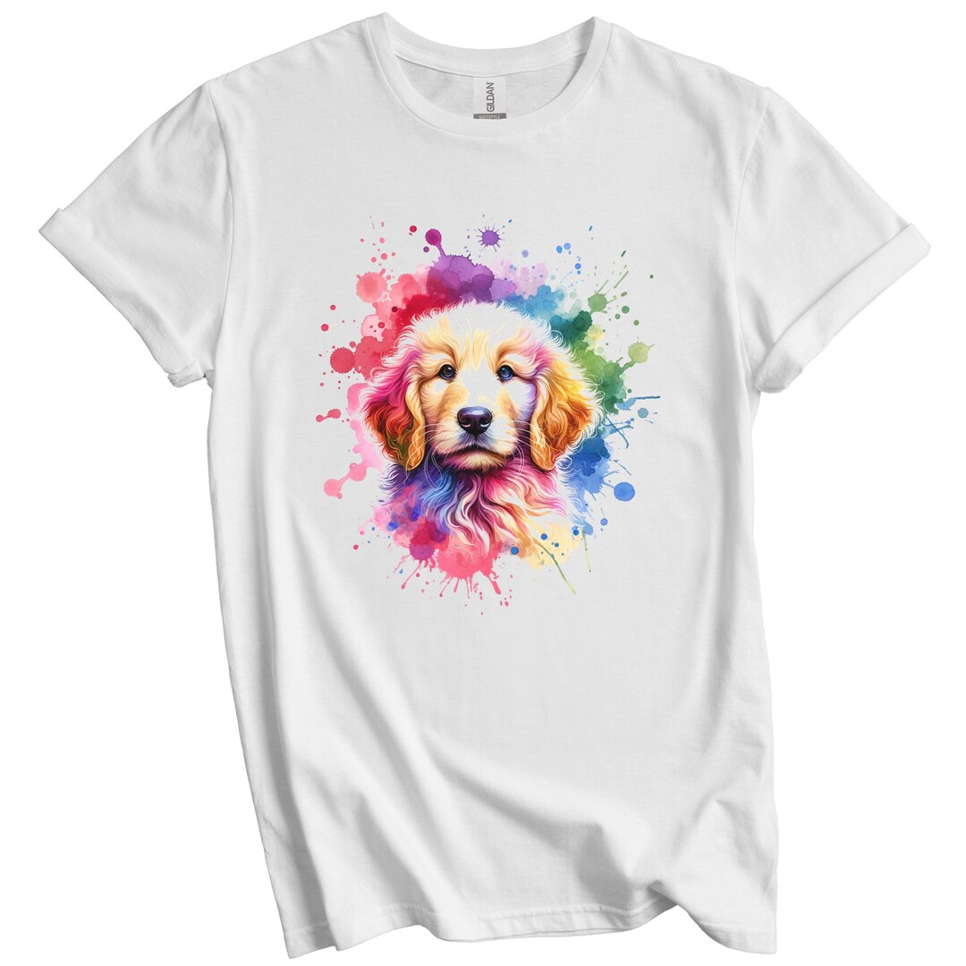 Goldendoodle Shirt - Goldendoodle Rainbow Watercolor Portrait Dog Lover ...