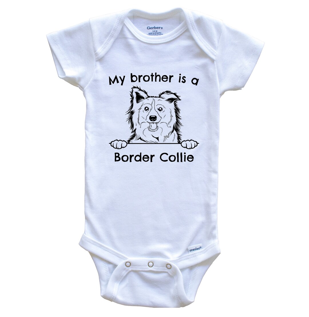My Brother / Sister is A Border Collie Cute Dog Breed Drawing - Etsy