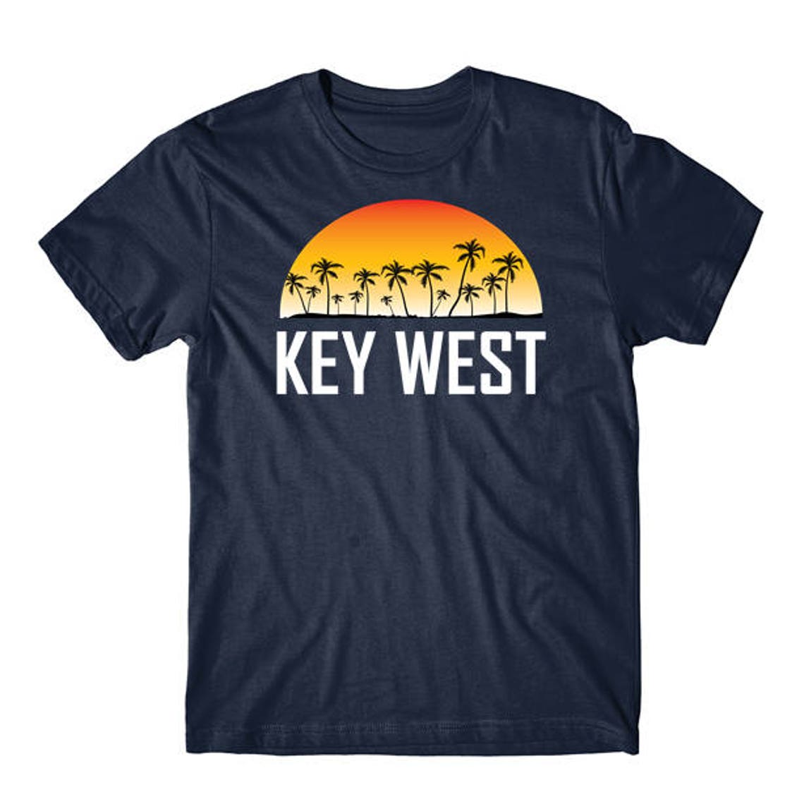 Men's Key West Shirt - Key West Florida Sunset and Palm Trees Beach ...