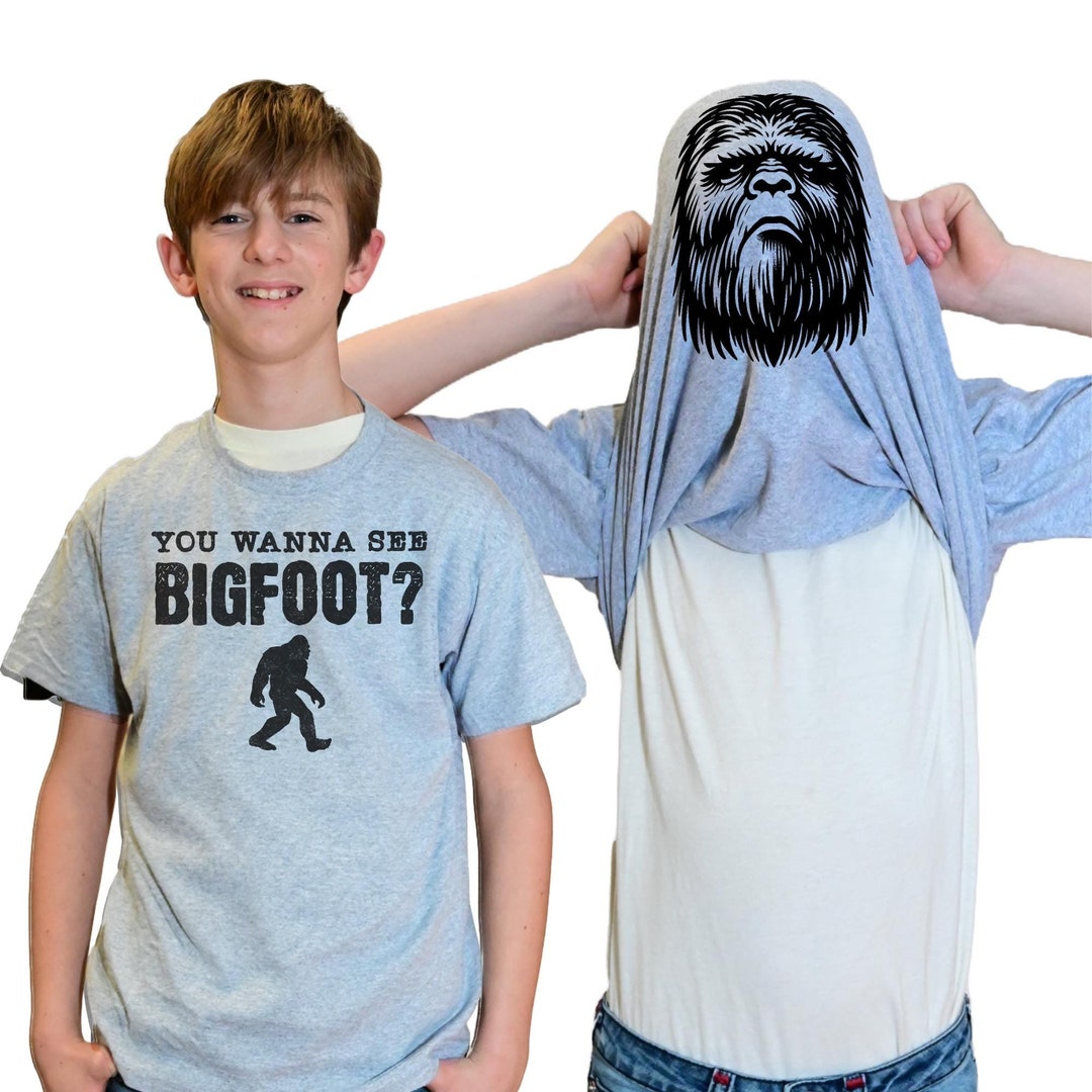 You Wanna See Bigfoot? Funny Flip Shirt Sasquatch Face T-shirt ...