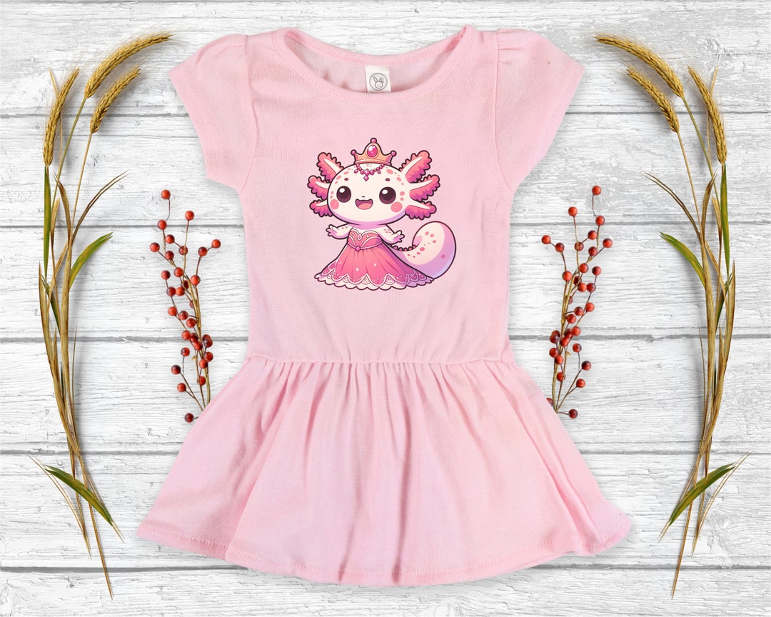 Axolotl Princess Dress Cute Axolotl Dress for Girls Cute Animal Outfit ...
