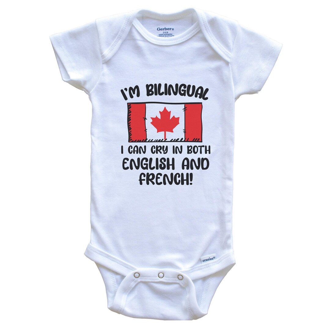 I'm Bilingual I Can Cry in Both English and French Funny Canadian Flag ...