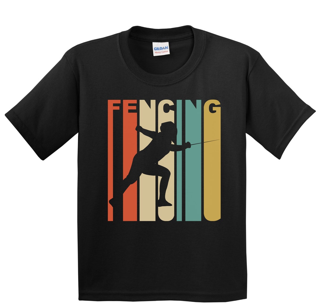 Kids Fencing Shirt - Retro Fencer Youth T-shirt - Fencing Shirt for ...