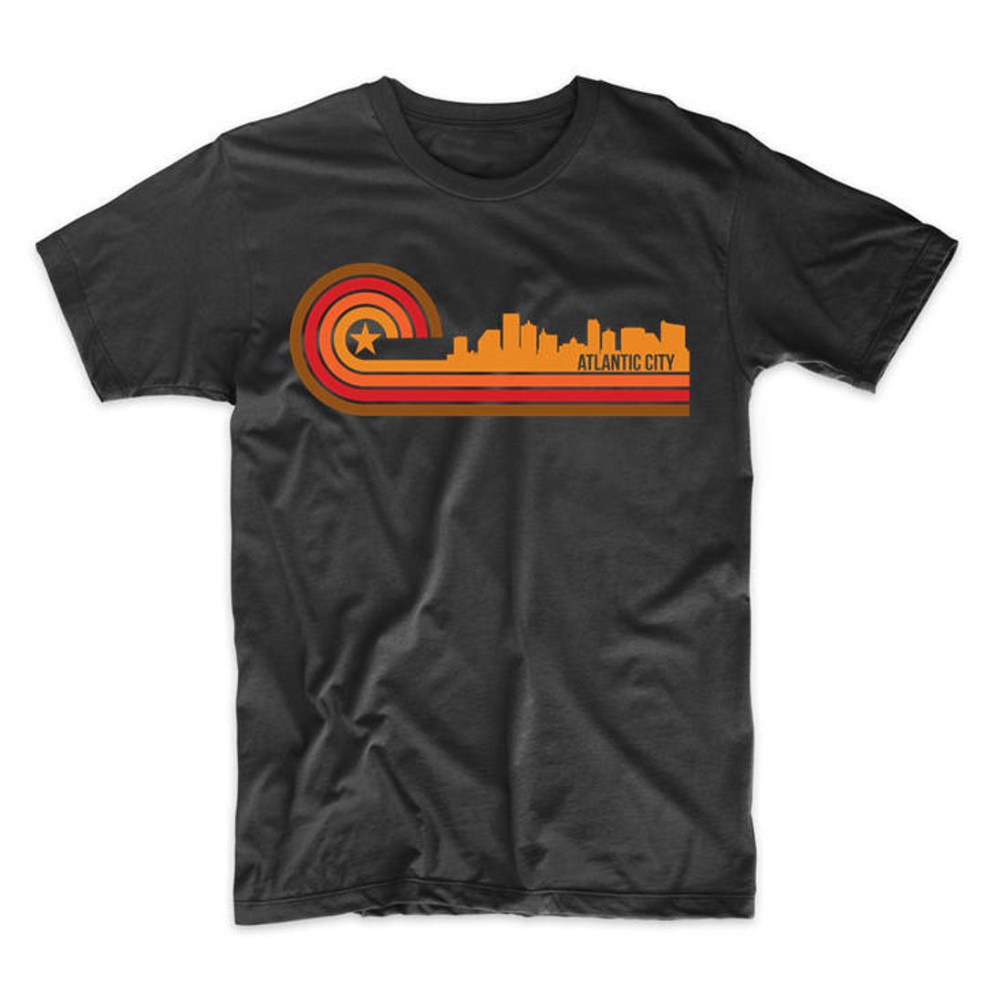 Atlantic City Shirt - Retro Style Atlantic City New Jersey Skyline T ...