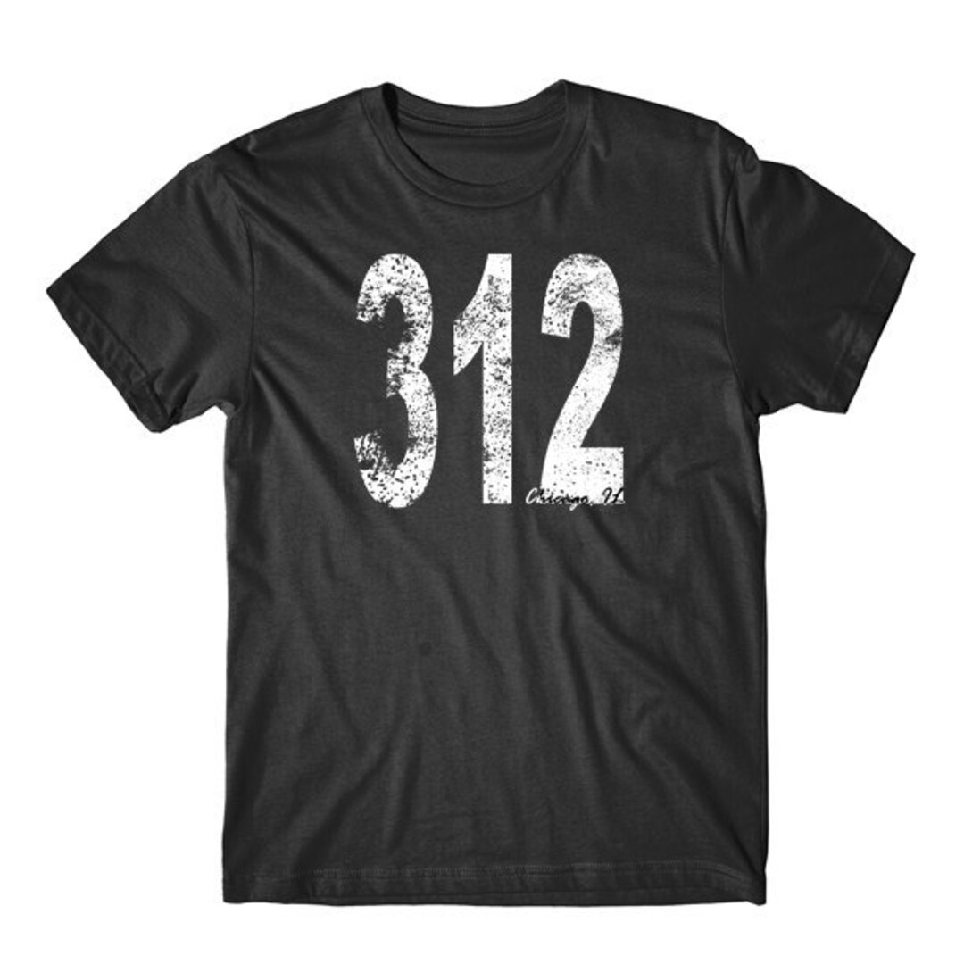 Chicago Shirt - Vintage Style Retro Chicago Area Code 312 T-shirt ...