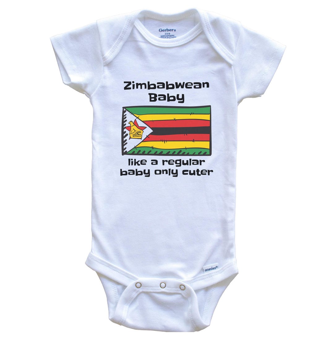 Zimbabwean Baby Like A Regular Baby Only Cuter Funny Zimbabwe Flag Baby ...