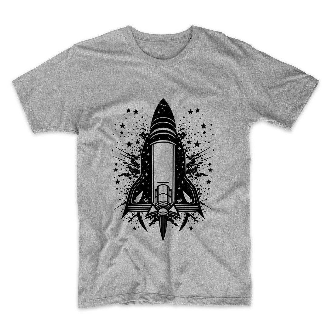 Spaceship Outer Space Science Rocket Ship Minimalist T-shirt - Men's ...