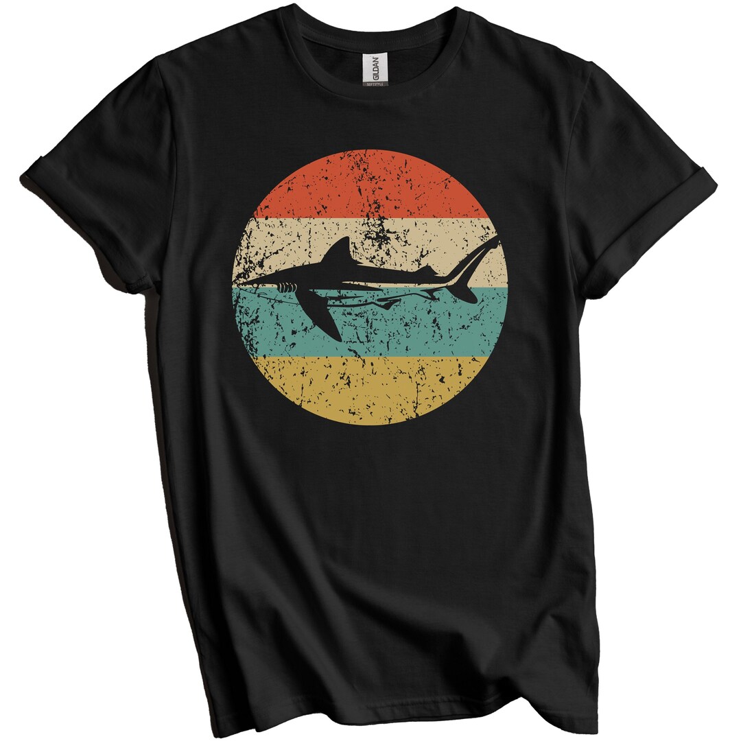 Tiger Shark Shirt Shark Gift Retro Shark Icon T-shirt - Etsy