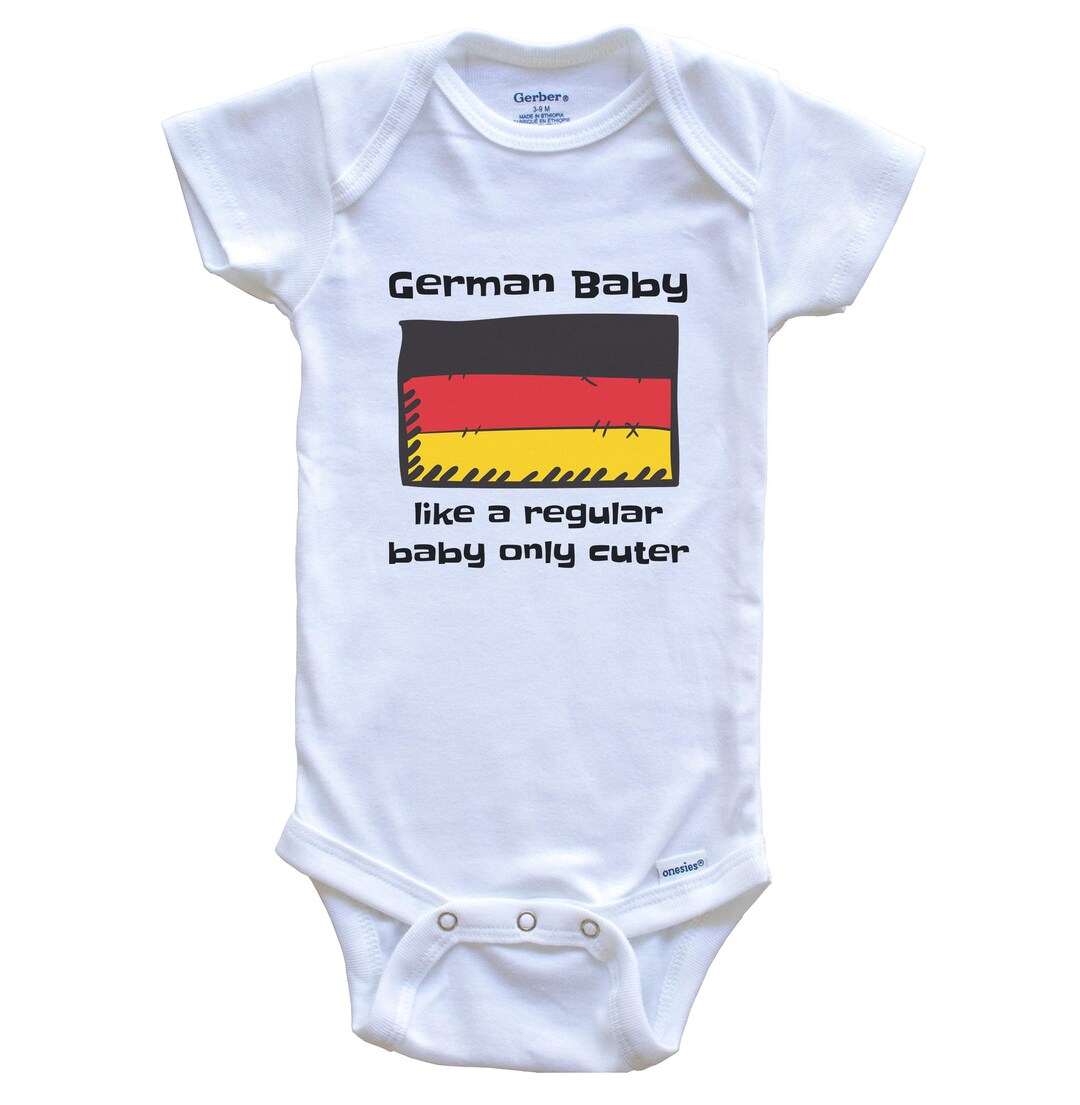 German Baby Like A Regular Baby Only Cuter Funny Germany Flag Baby ...