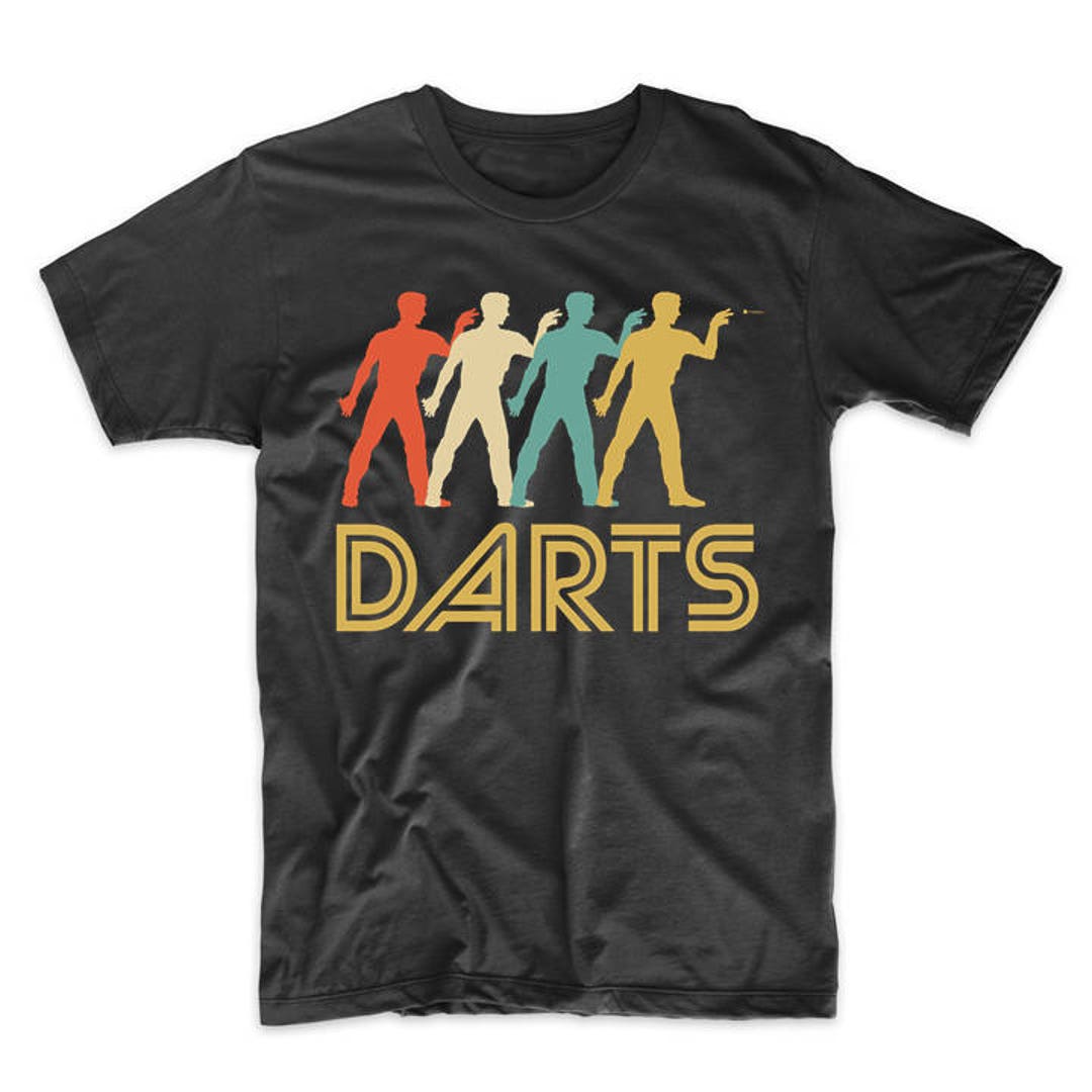 Men's Darts Shirt - Darts Player Retro Pop Art Darts Graphic T-shirt by ...