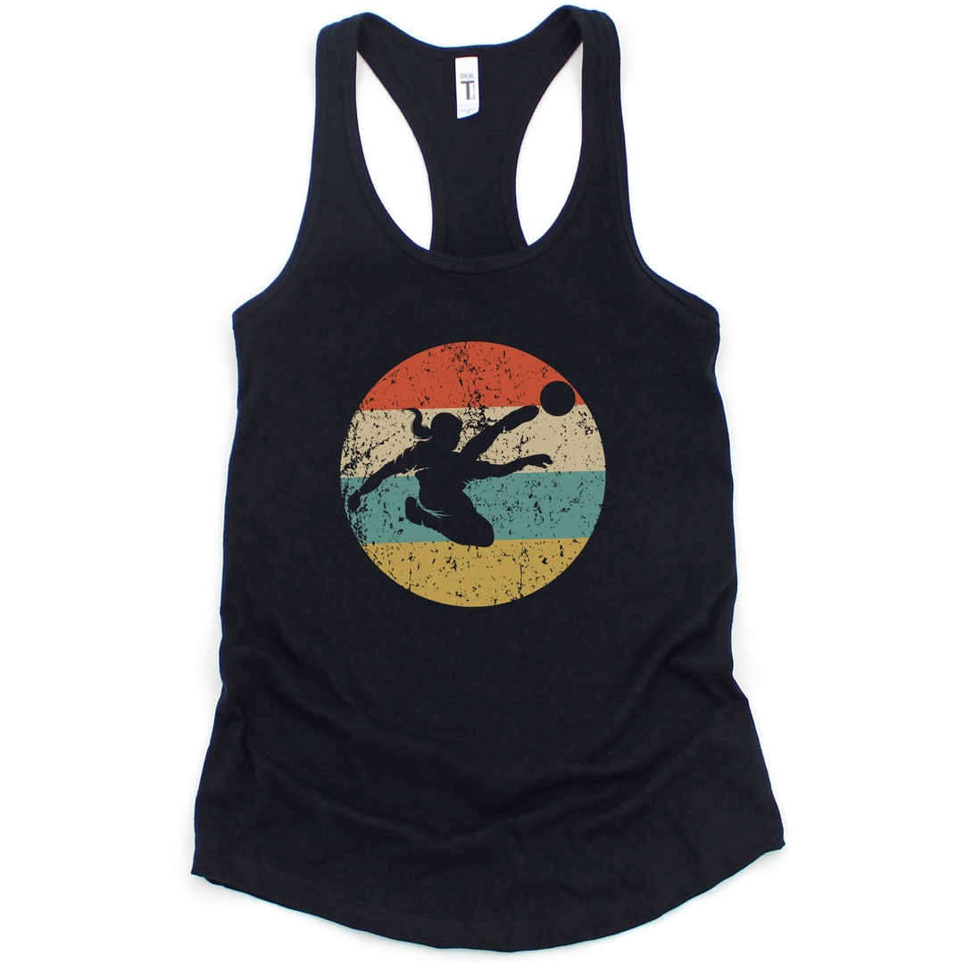 Soccer Tank Top - Retro Female Soccer Player Tank Top - Women's ...