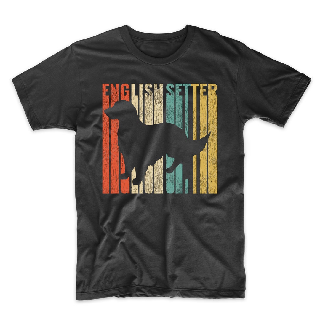 English Setter Shirt Retro 1960's 1970's Style Dog Silhouette English ...