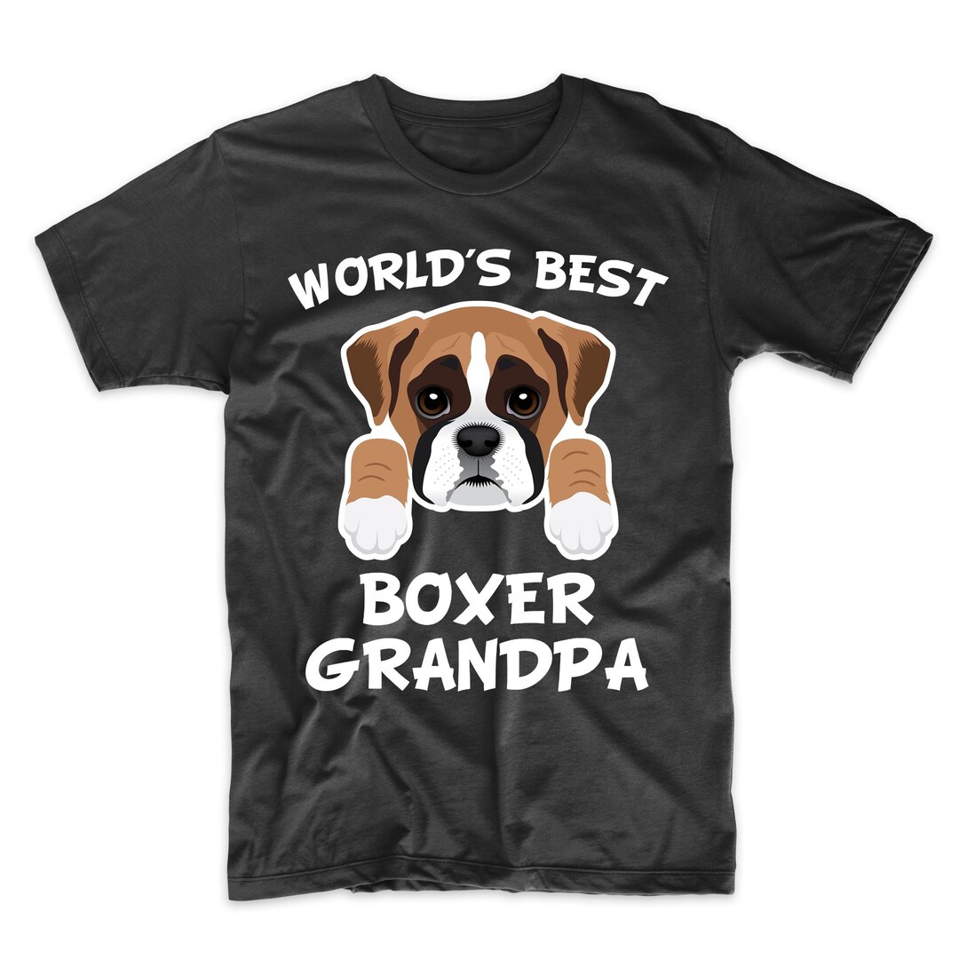 Boxer Grandpa Shirt - World's Best Boxer Grandpa Dog Granddog T-shirt ...