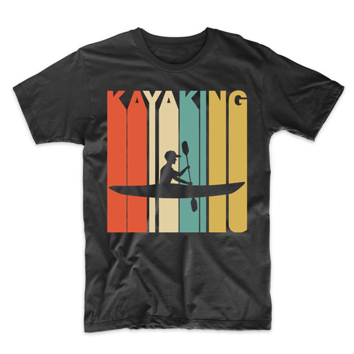 Retro Kayaking Shirt - Vintage 1970's Style Kayak T-shirt by Really ...