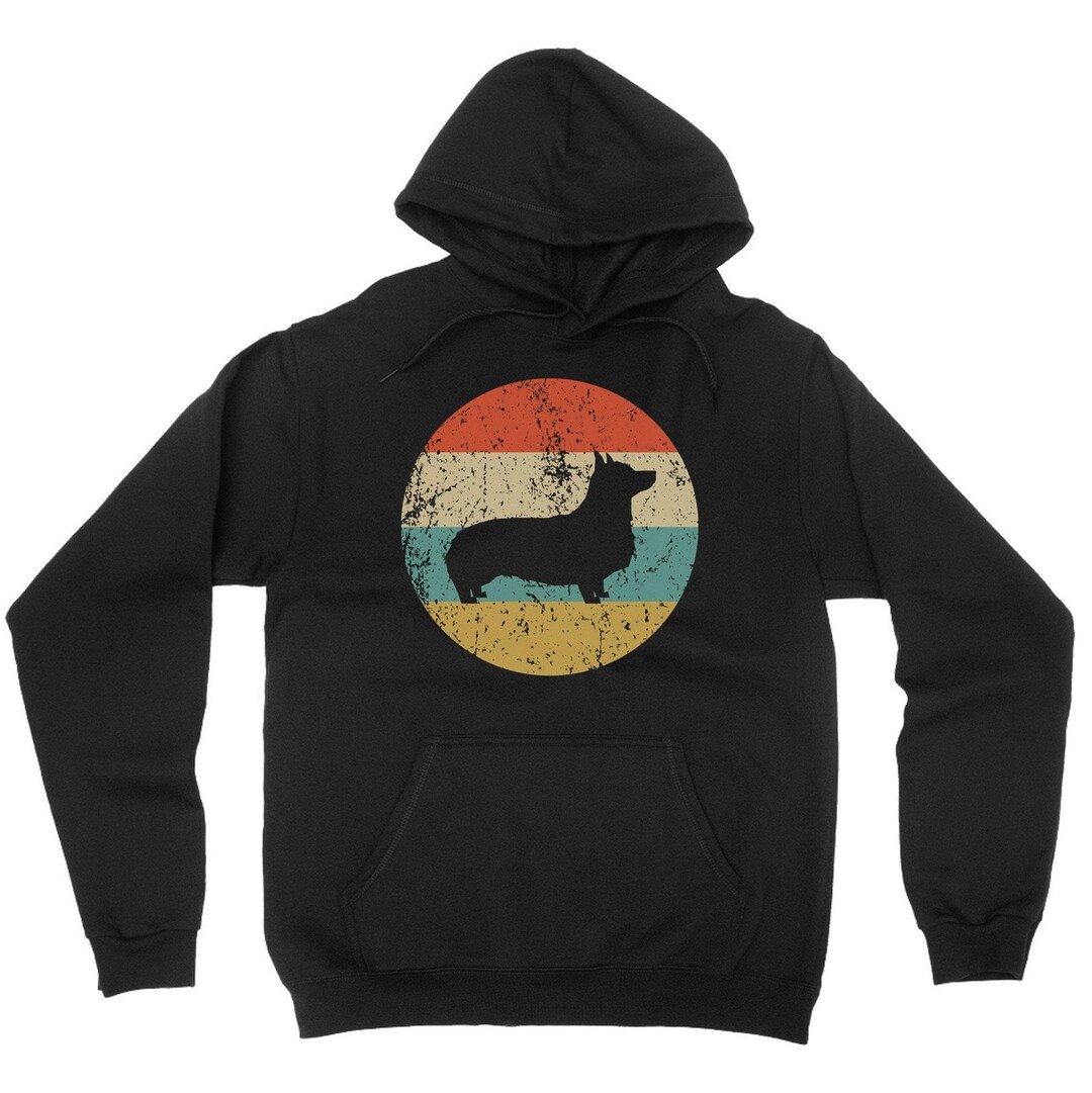 Pembroke Welsh Corgi Hoodie - Retro Corgi Hooded Sweatshirt - Dog ...