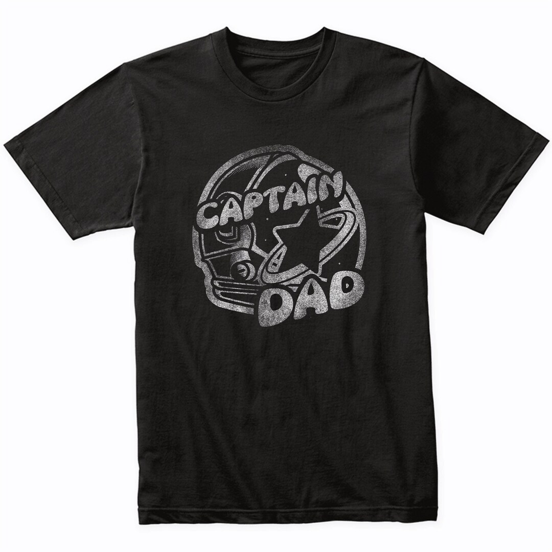 Captain Dad Outer Space Astronaut Retro Father's Day T-shirt - Etsy