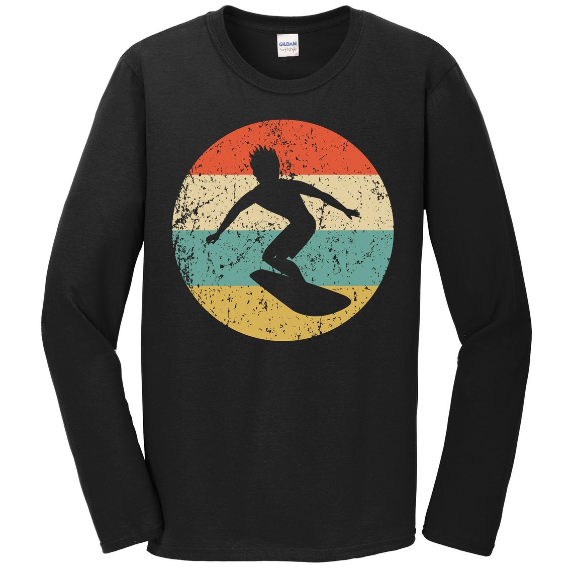 Surfing Shirt Vintage Retro Surfer Long Sleeve T-shirt - Etsy