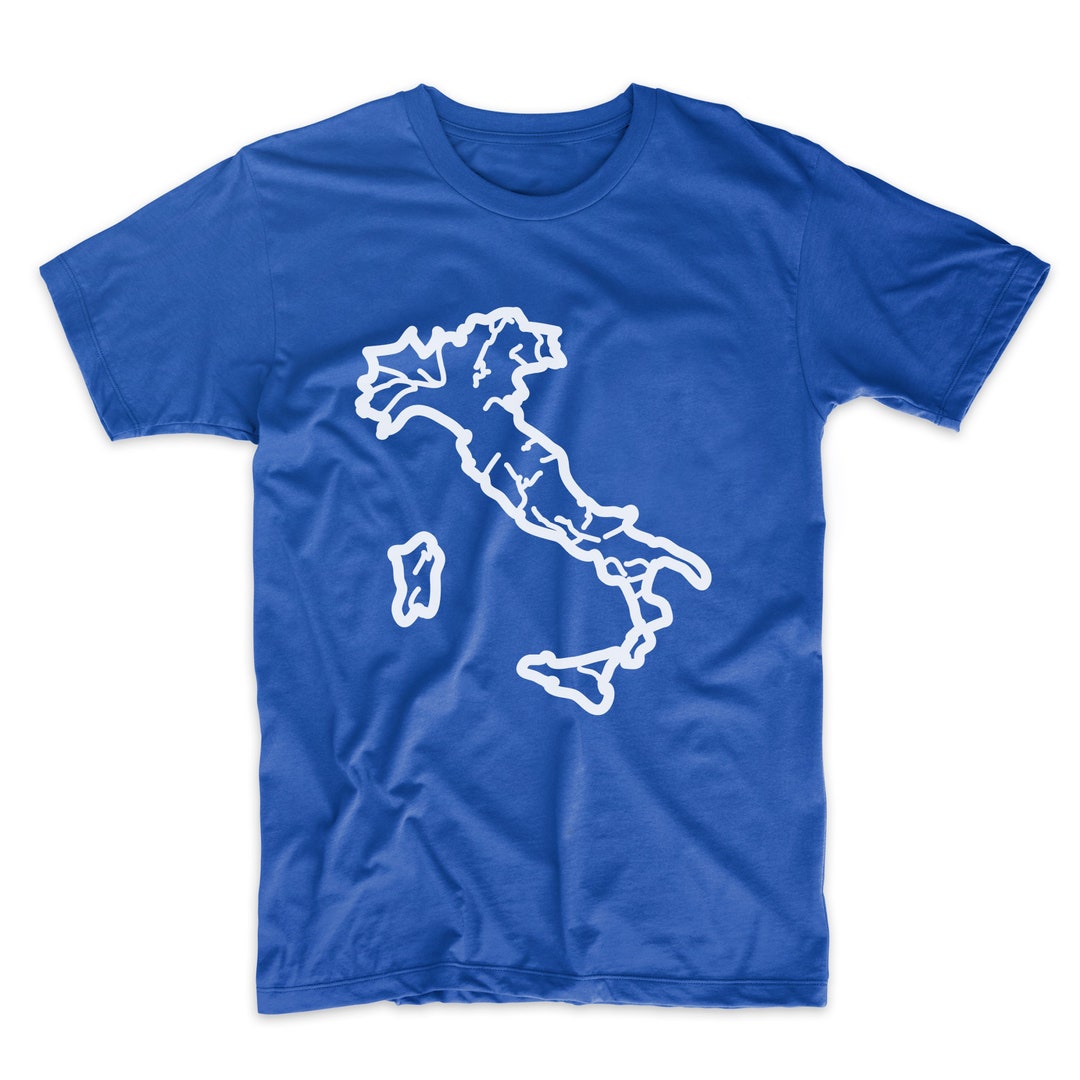 Italy Shirt Map of Italy Country Silhouette Outline - Italian T-shirt ...