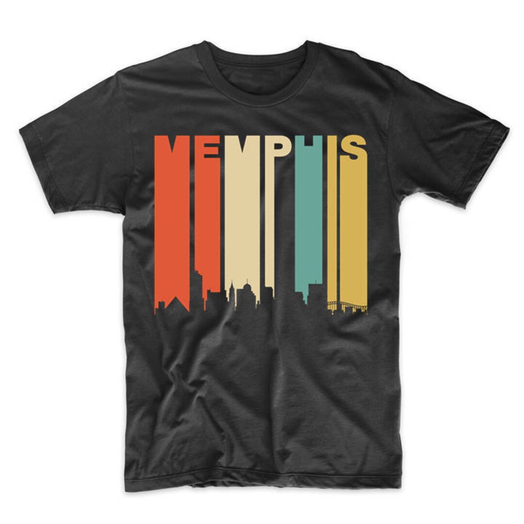 Memphis Shirt - Vintage Retro 1970's Style Memphis Tennessee Cityscape ...