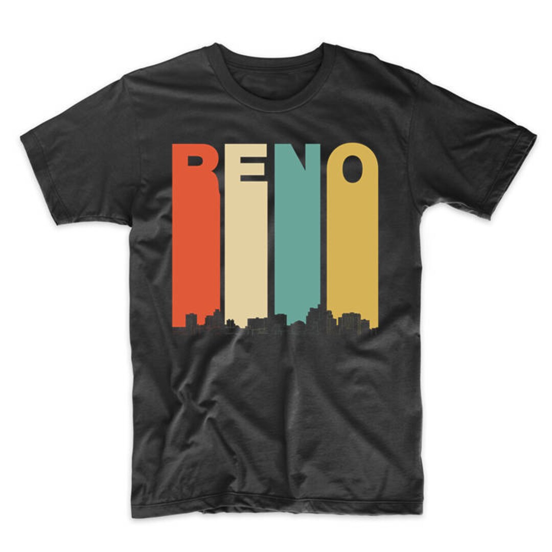 Men's Reno Shirt - Retro 1970's Style Reno Nevada Skyline T-shirt by ...
