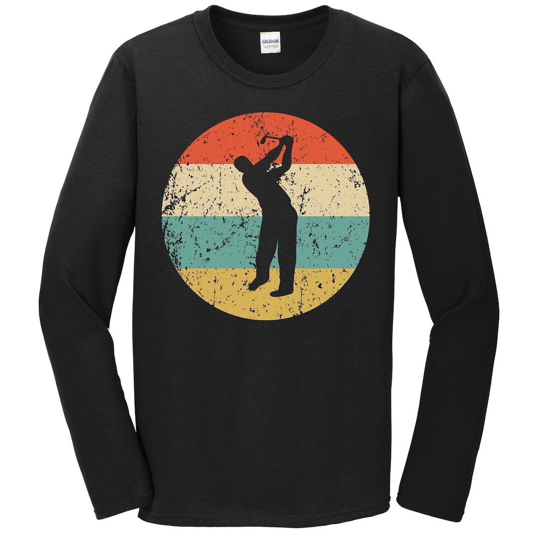 Golf Shirt - Vintage Retro Golfer Long Sleeve T-shirt - Golfing Icon ...