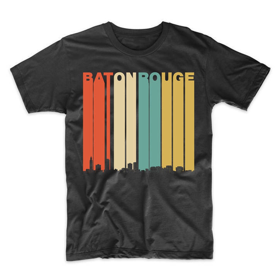 Baton Rouge Shirt - Retro 1970's Style Baton Rouge Louisiana Skyline T ...