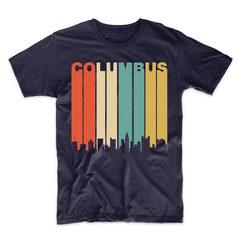 Columbus Shirt - Vintage Retro 1970's Style Columbus Ohio Cityscape ...