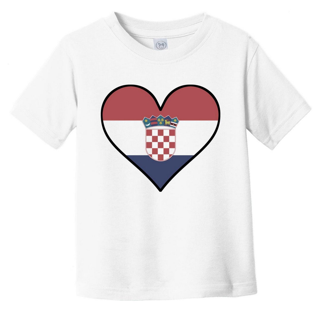 Croatian Flag Baby T-shirt Cute Croatian Flag Heart Croatia Infant ...