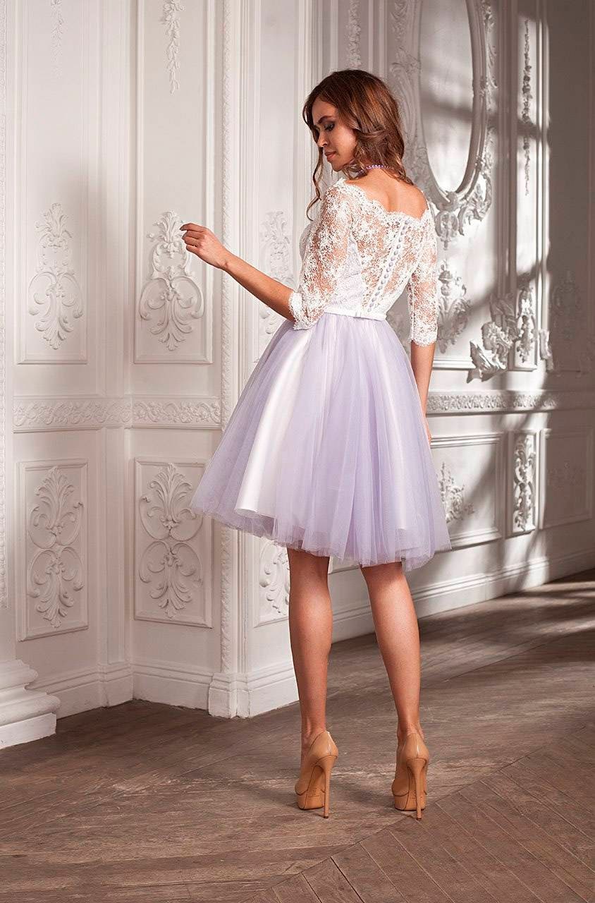 White Lace and Tulle A-line Tutu Half Sleeve Formal Dress - Etsy