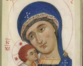 The Most Holy Mother of God, Icon of the Mother of God of Akhtyr, Hand ...