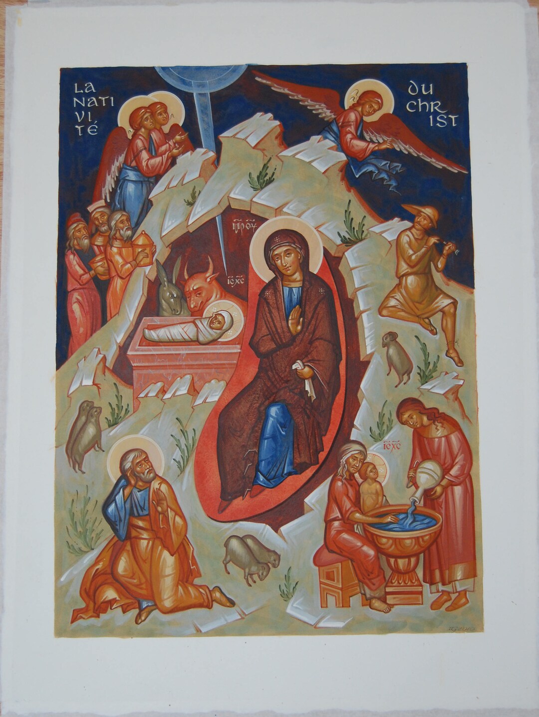 Icon of the Nativity birth of Christ - Etsy