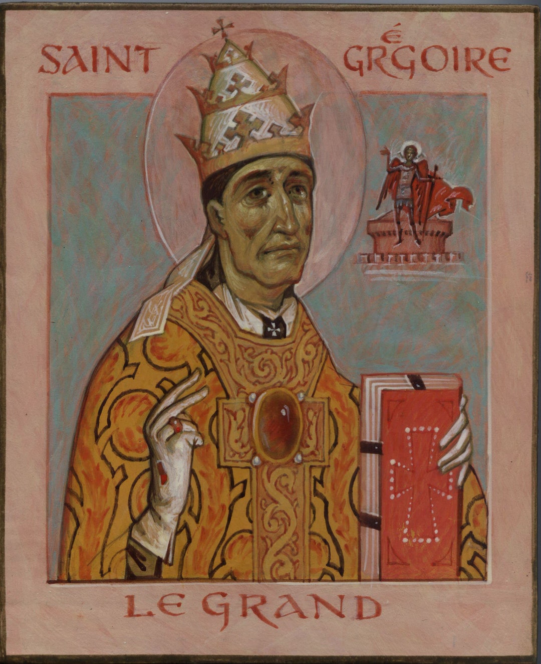 Icon of St. Gregory of Rome Hand-painted - Etsy