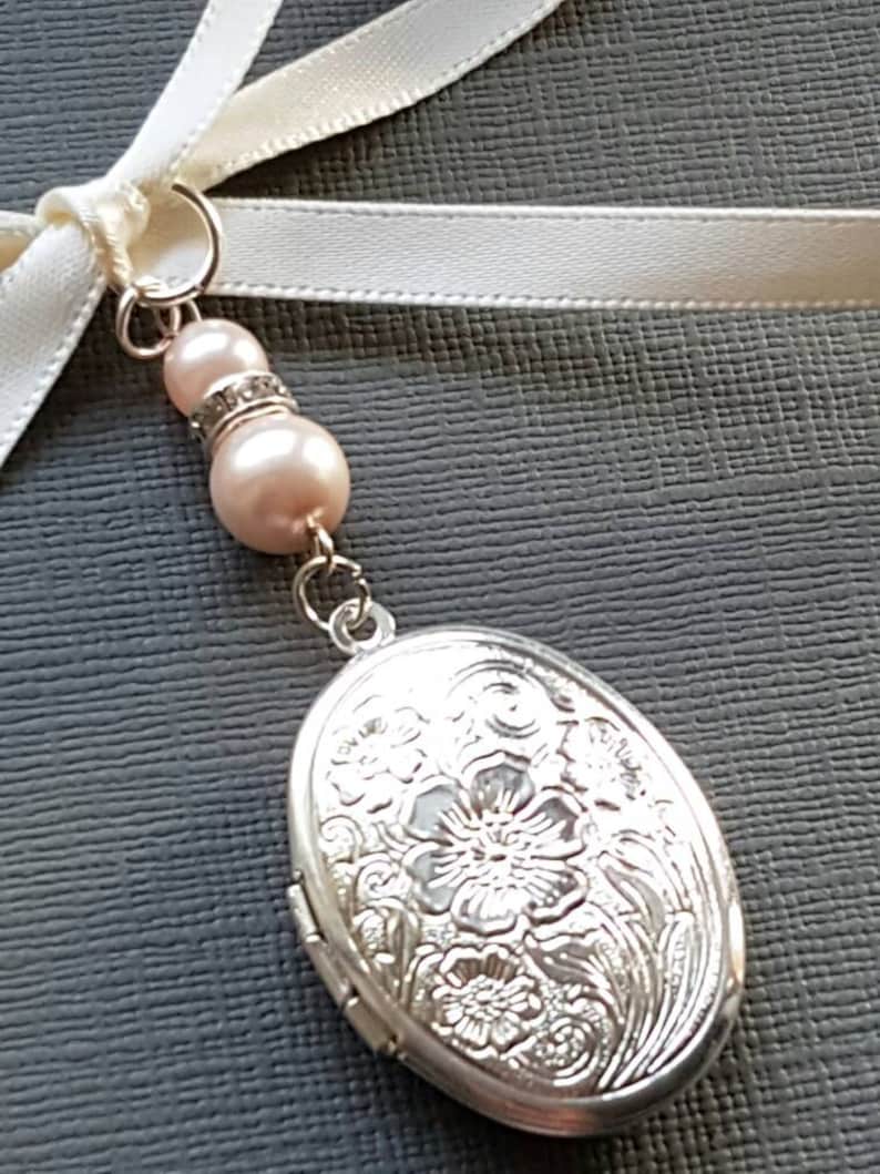 Wedding Bouquet Photo Charm Bridal Charm Oval Silver Bouquet - Etsy UK