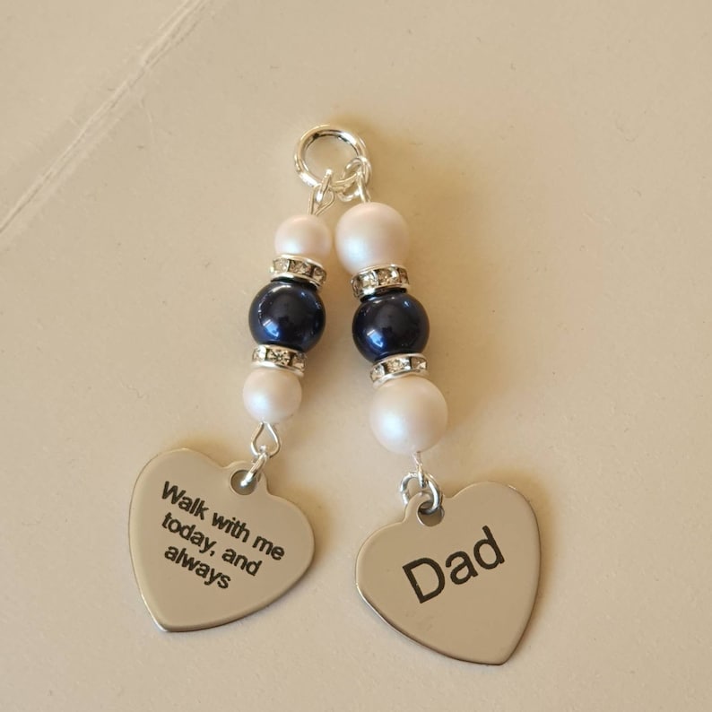 Wedding Bouquet Charm Bridal Charm Dad Charm Custom Charm - Etsy