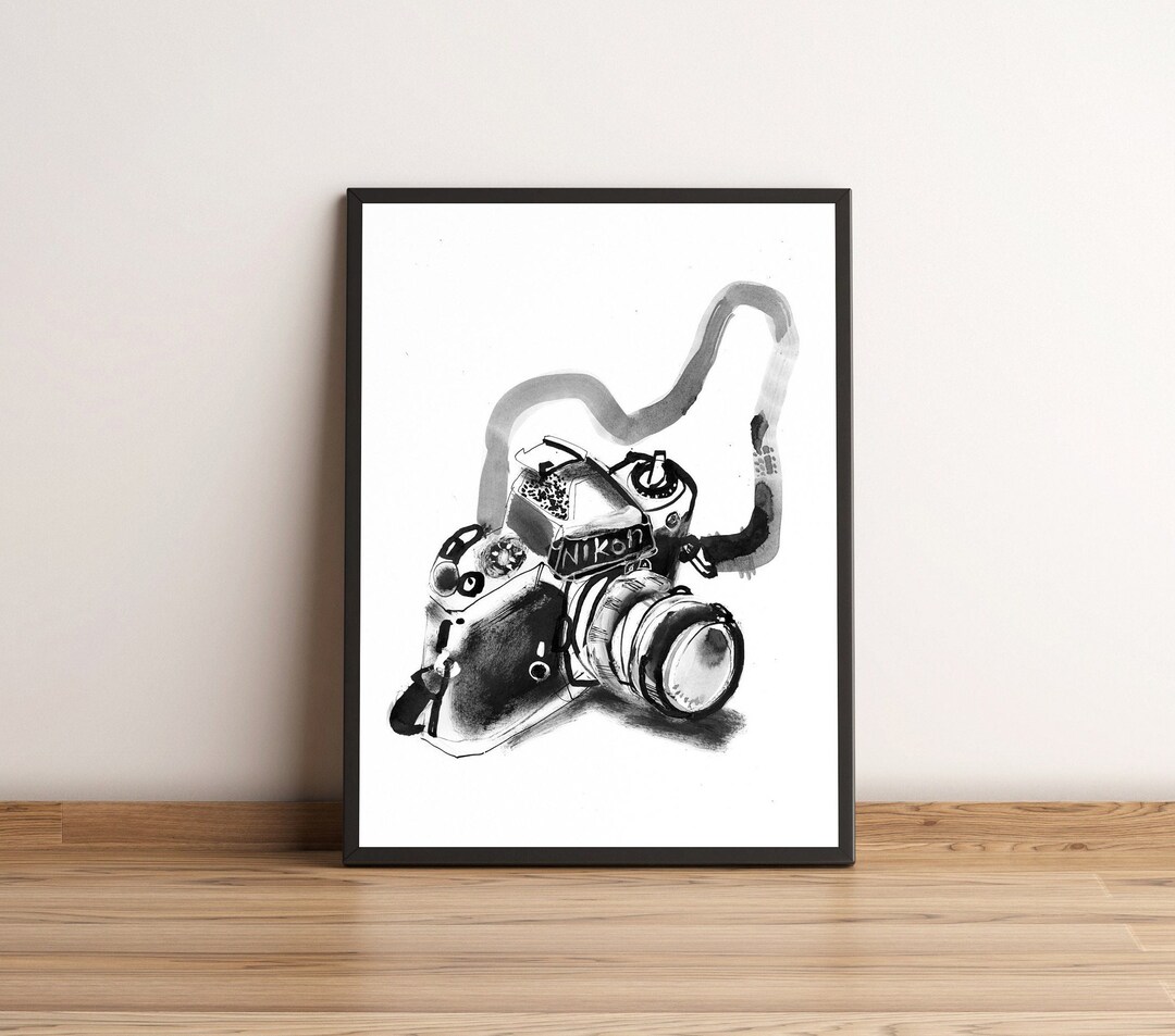 Retro Film Camera Poster - Unique Father's Day Present for Photographer ...