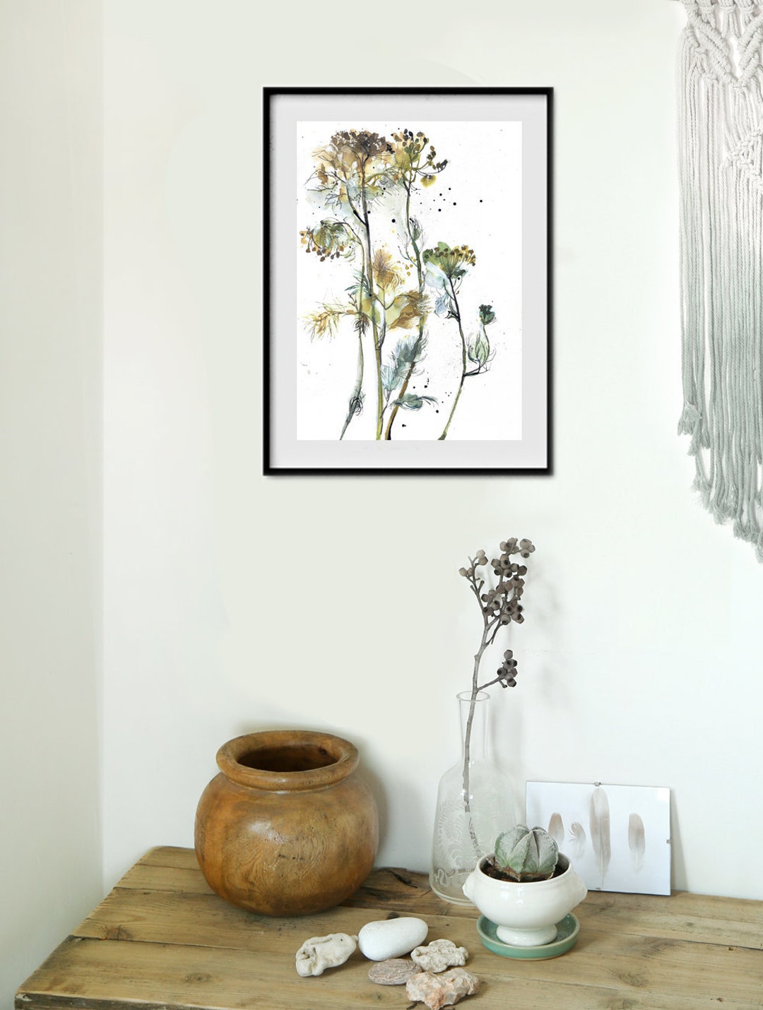 Dill Herb Artwork, Botanical Wall Print, Dining Room Wall Art, Dill Art ...