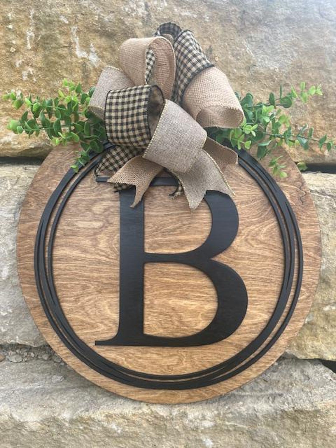Front Door Sign Front Door Hanger Last Name Sign Monogram Door Sign ...