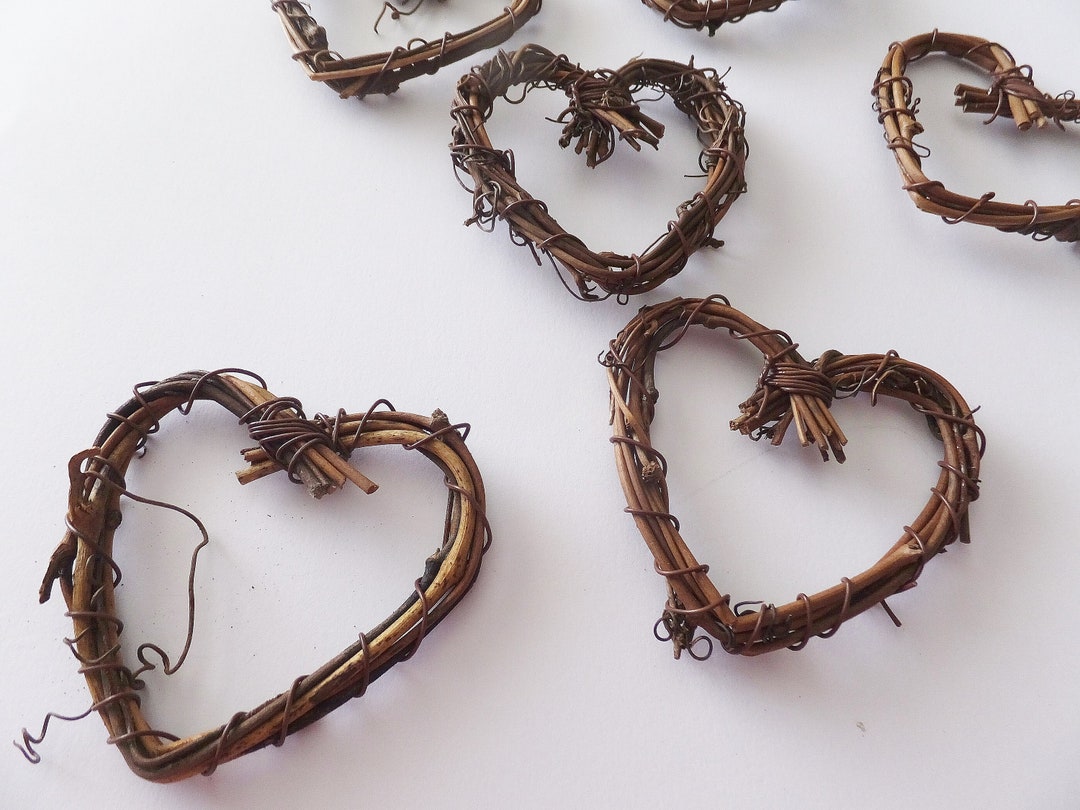 Botanical Twig Hearts: Small 2.25 Inches Wide Wedding Valentine DIY ...