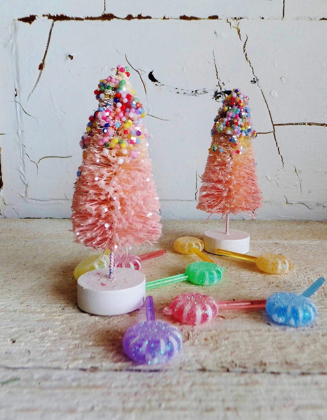Sweet SPRING Faux CANDY Sprinkle Trees ~ Set of 2 ~ EASTER Tier Tray ...