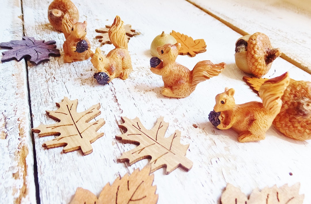 Tiny Brown SQUIRRELS: Winter / Spring ~ Woodland Mixed Media Crafts ...